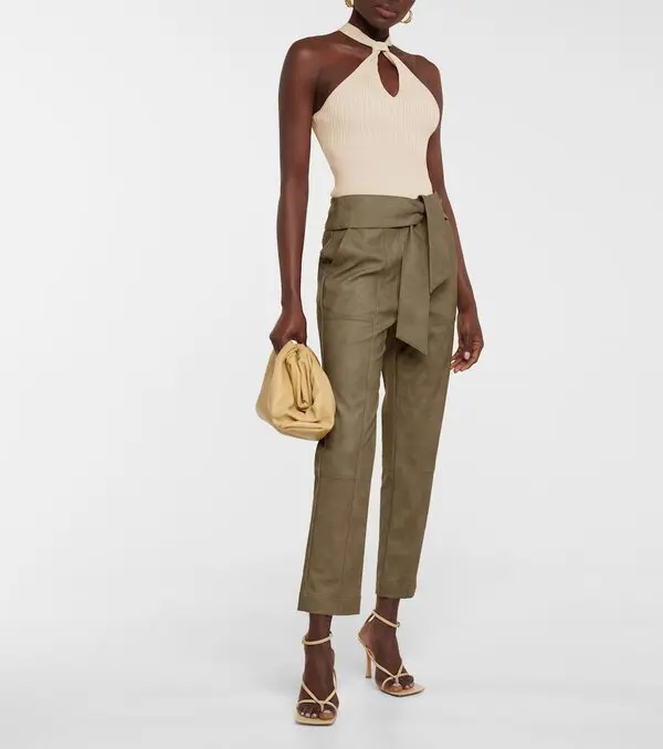 Simkhai Tessa Faux Leather High-rise Pants