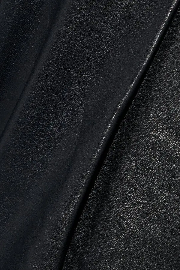 Walter Baker Pleated Leather Straight-leg Pants