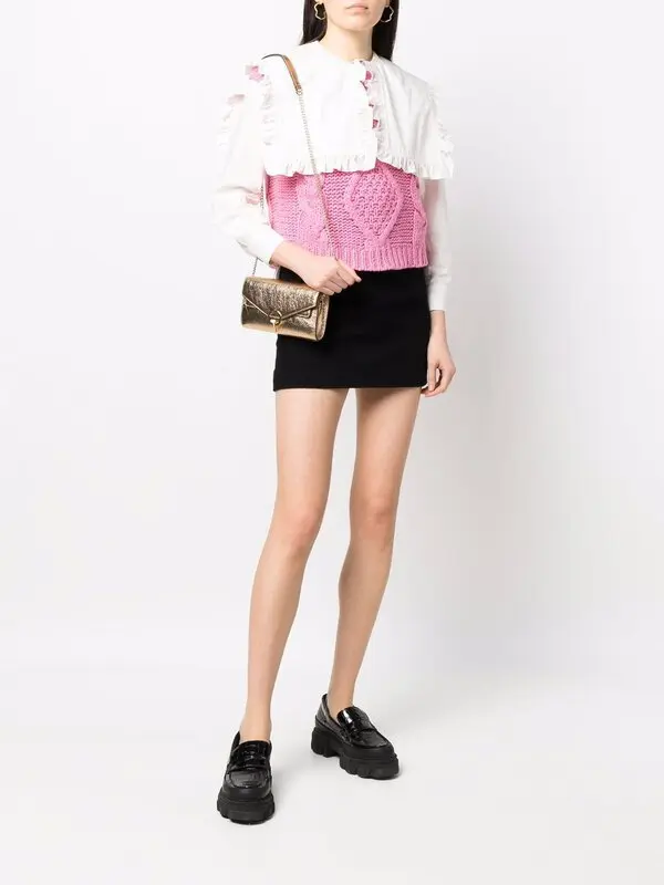 Sandro Metallic-finish Clutch Bag