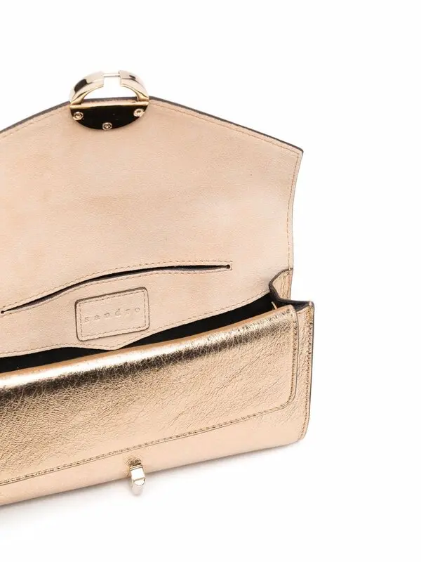 Sandro Metallic-finish Clutch Bag
