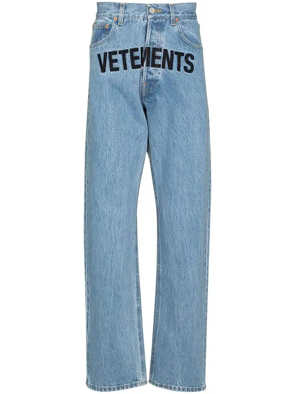 Vetements Logo-ebroidered Jeans