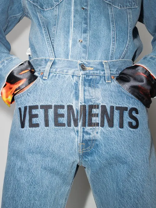 Vetements Logo-ebroidered Jeans