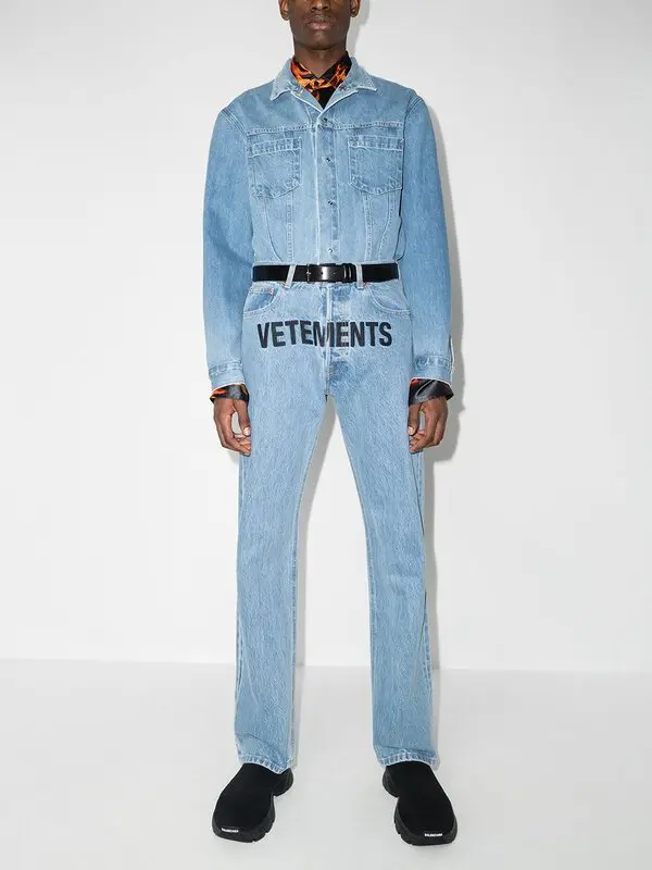 Vetements Logo-ebroidered Jeans