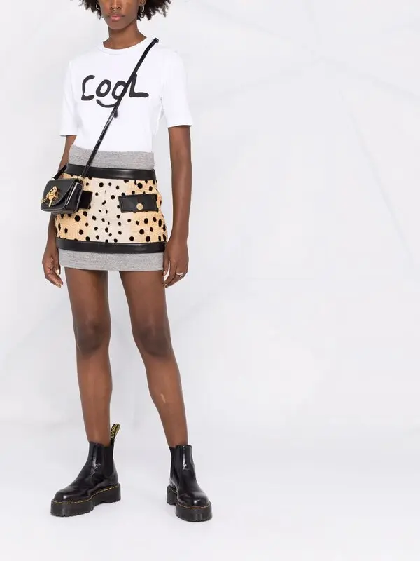 Dsquared2 Leopard-panelled Mini Skirt