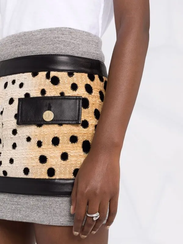 Dsquared2 Leopard-panelled Mini Skirt