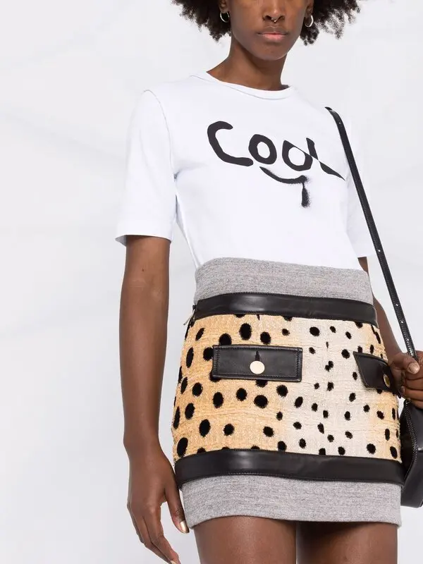 Dsquared2 Leopard-panelled Mini Skirt