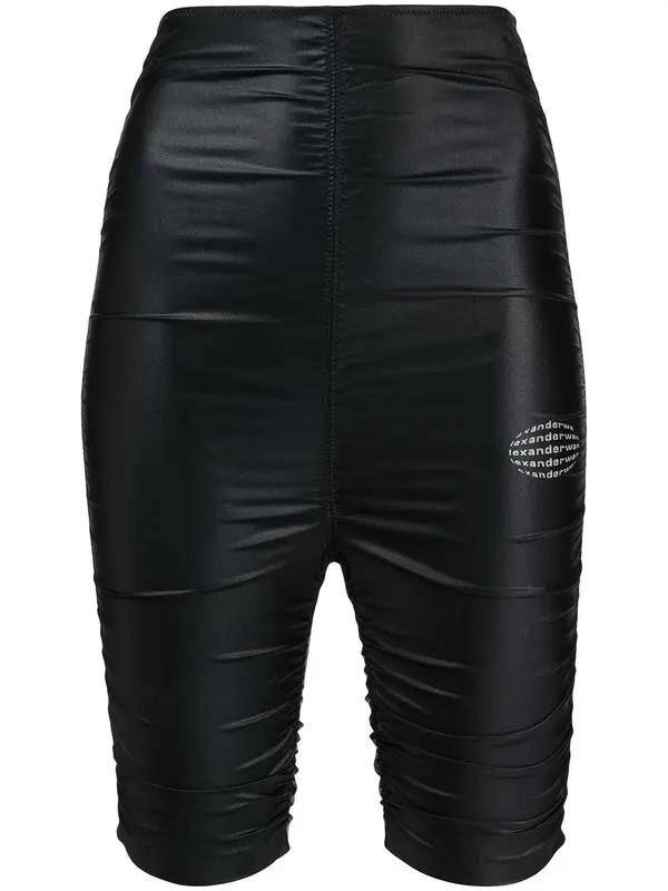 Alexander Wang Ruched High-rise Cycle Shorts