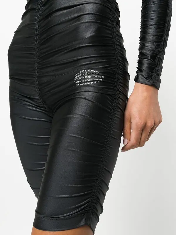 Alexander Wang Ruched High-rise Cycle Shorts