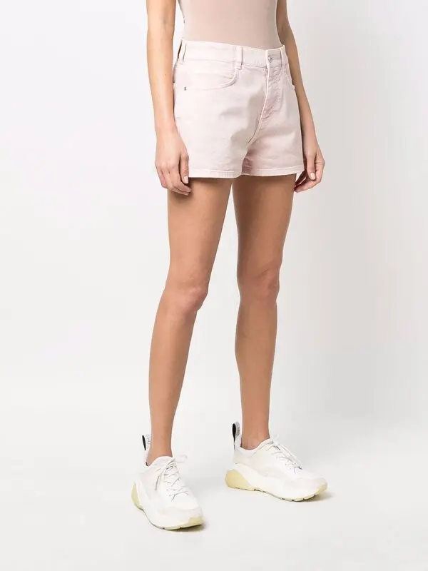 Stella McCartney Embroidered Logo Mid-rise Shorts