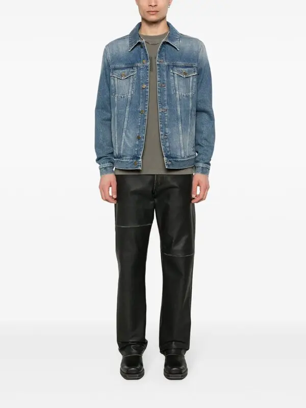GOLDEN GOOSE Stonewashed Denim Trucker Jacket - Blue
