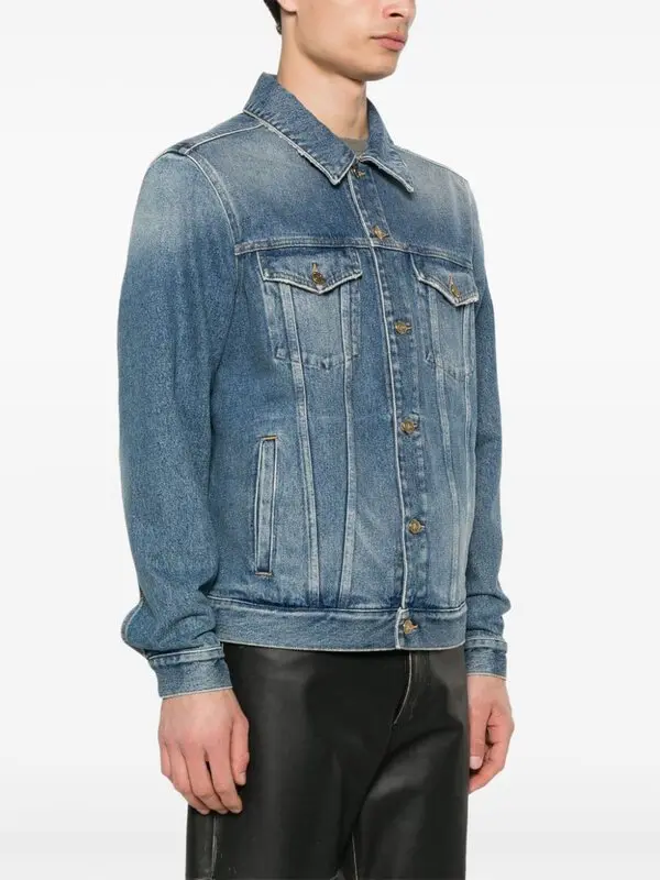 GOLDEN GOOSE Stonewashed Denim Trucker Jacket - Blue