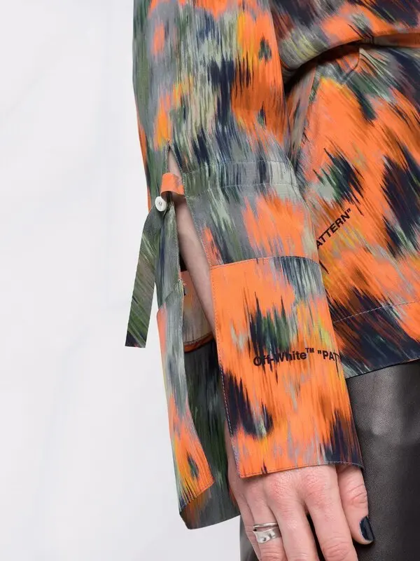 Off-White Graphic-print Silk Blouse