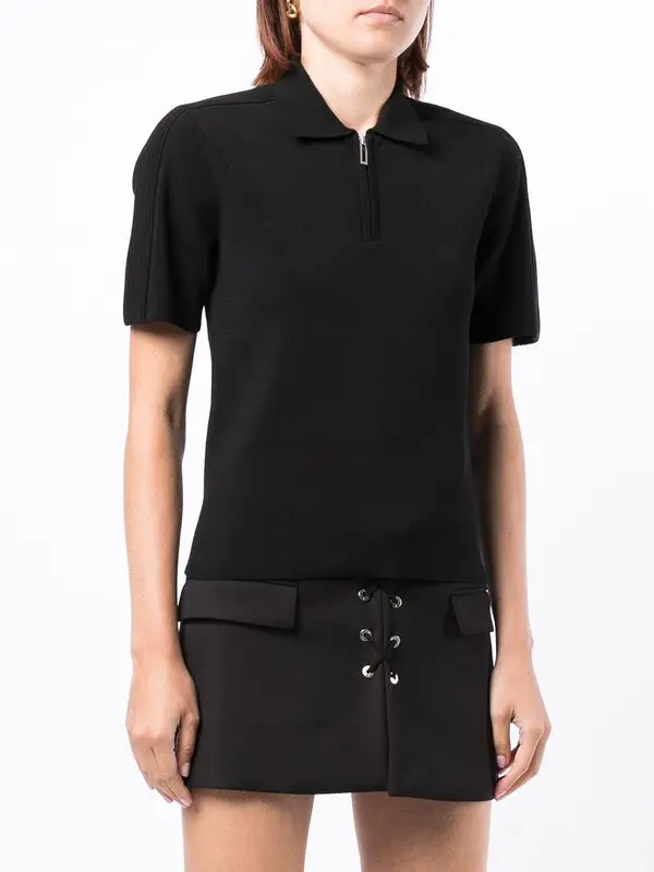 DION LEE Half-zip Polo Top