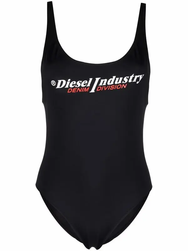 DIESEL® Logo-print Open-back One-piece