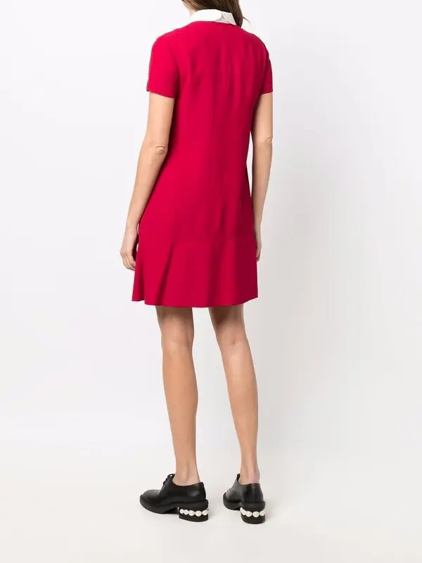 red valentino drop waist dress Crew Neck Mini Dress