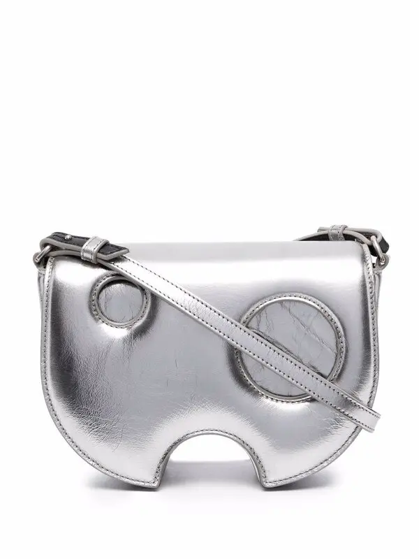 Off-White Burrow Saddle Bag - Silver