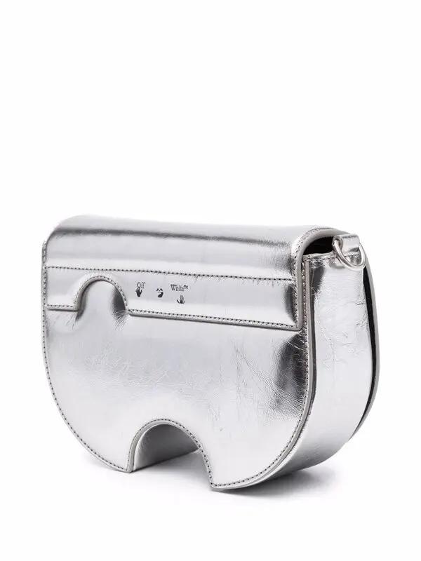 Off-White Burrow Saddle Bag - Silver