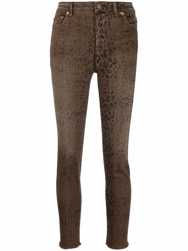 GOLDEN GOOSE Leopard-print Skinny Jeans