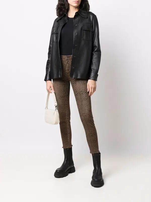GOLDEN GOOSE Leopard-print Skinny Jeans
