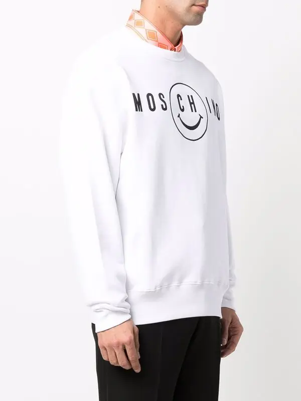Moschino Smiley-print Organic Cotton Sweatshirt