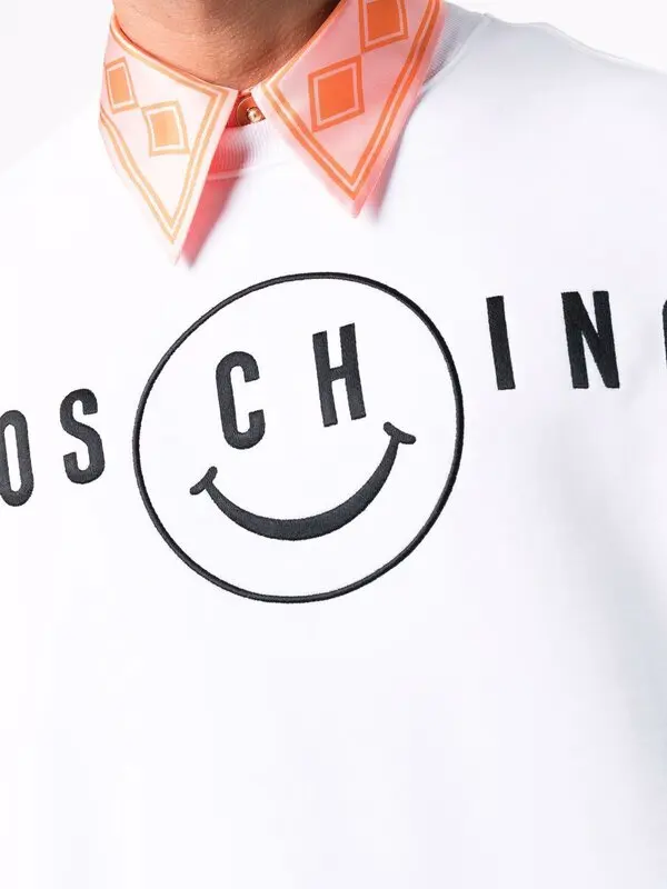 Moschino Smiley-print Organic Cotton Sweatshirt