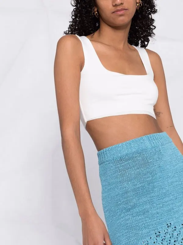 MANURI Miss Jane Cropped Top - White