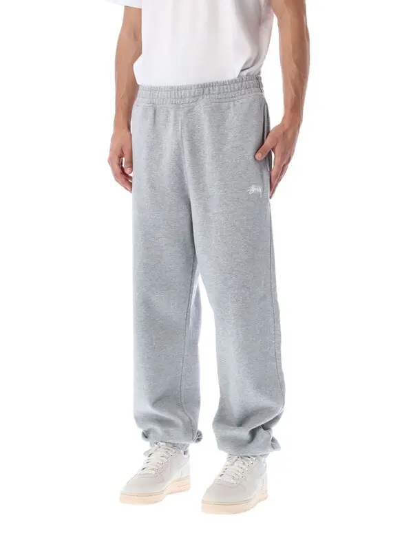StüSsy Logo Sweatpants Grey Heater Editorialist