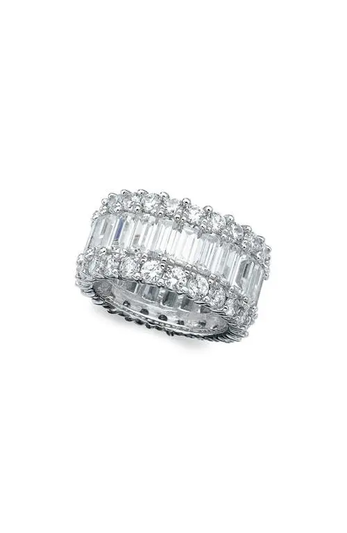 CRISLU Cubic Zirconia Eternity Ring - Platinum
