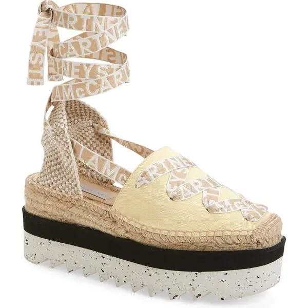 Stella McCartney Gaia Logo Espadrille - Banana