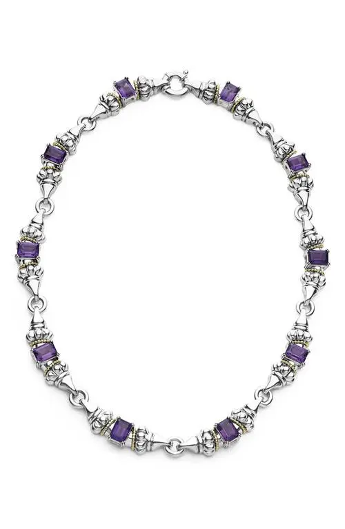 Lagos Glacier Link Necklace - Amethyst