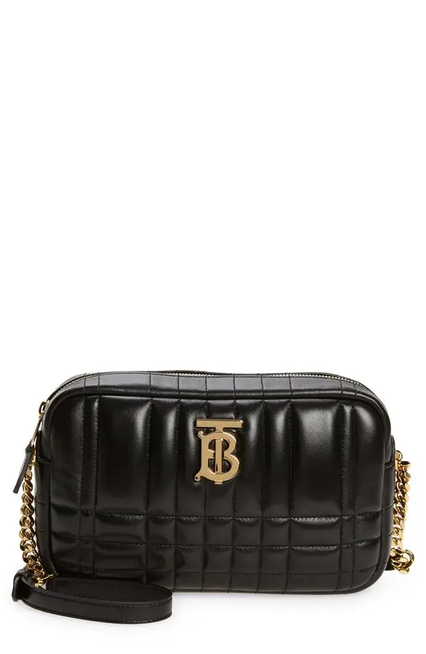 Burberry Small Lola Check Quilted Leather Camera Bag