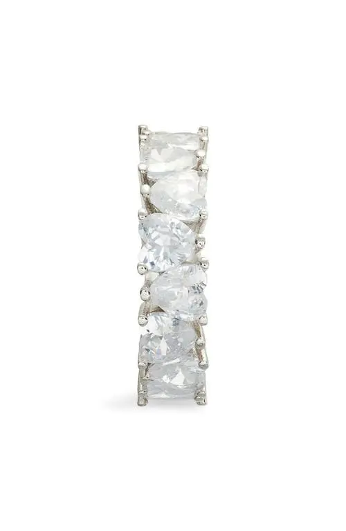 SHYMI Heart Cubic Zirconia Eternity Ring - Silver/white