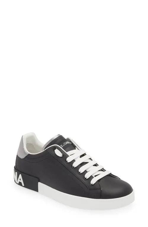 Dolce & Gabbana Portofino Sneakers - 8b979 Black/silver