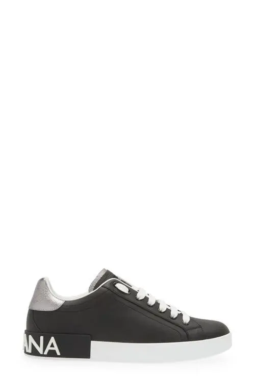 Dolce & Gabbana Portofino Sneakers - 8b979 Black/silver