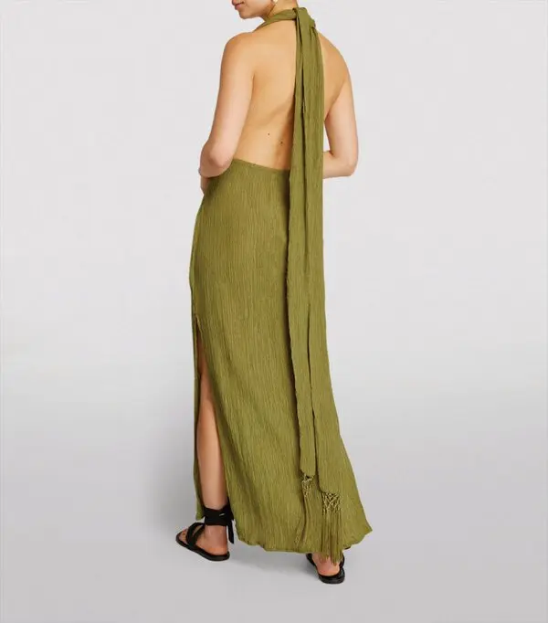 black knit a line dress COS Pleated A-Line Long Mock Neck Long Sleeve Size S antla_in_funnel_1567 main image 1