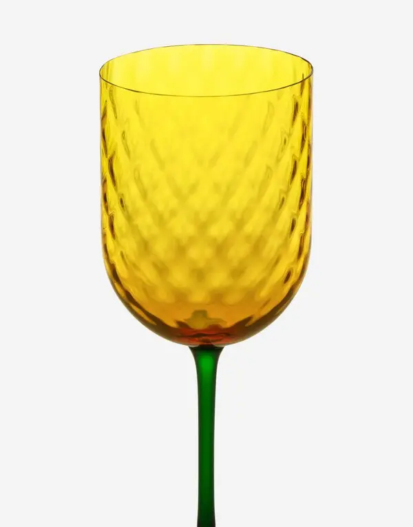 Dolce & Gabbana Hand-blown Murano Red Wine Glass - Multicolor