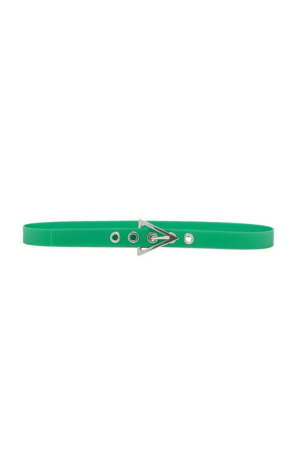 Bottega Veneta Buckled Rubber Belt - Green