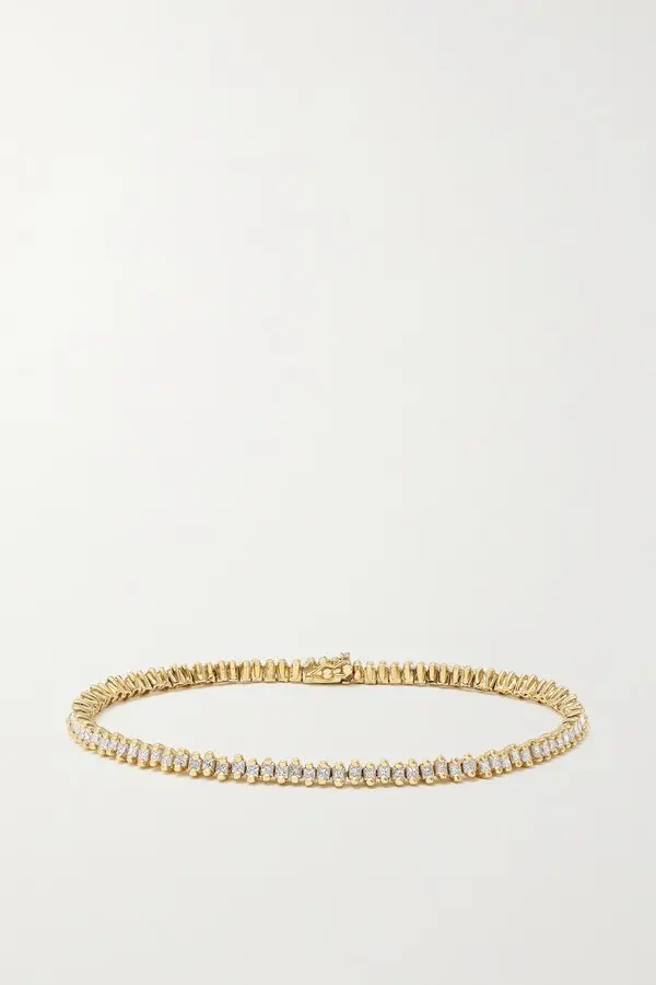 SUZANNE KALAN 18-karat Diamond Tennis Bracelet - Gold