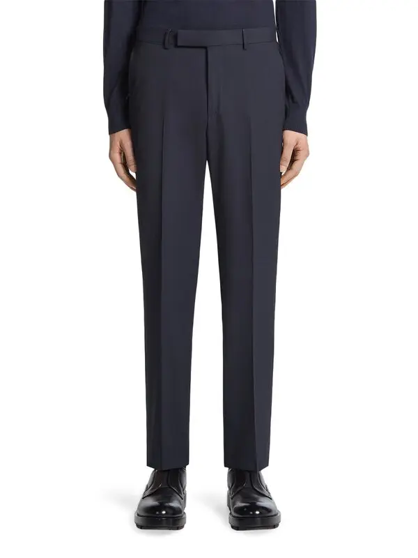 Zegna High Performance Wool Pants - Navy Blue