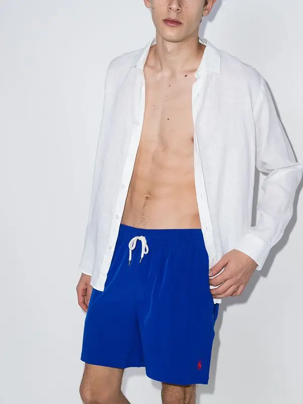 Polo Ralph Lauren Logo-embroidered Swim Shorts - Blue