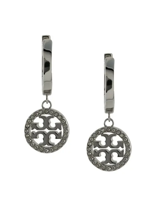 Tory Burch Miller Hoop Earrings - Silver