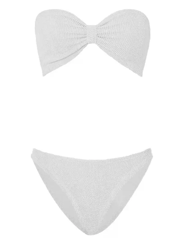 Hunza G Crinkle Bandeau Bikini Set - White