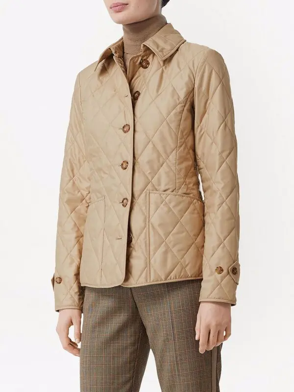 Burberry Diamond-quilted Jacket - Neutrals