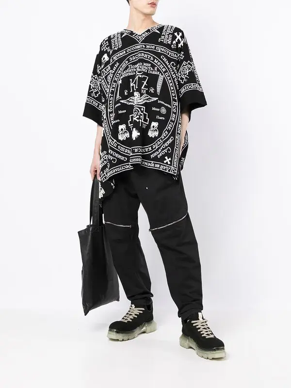KTZ Church Print Kaftan Shirt