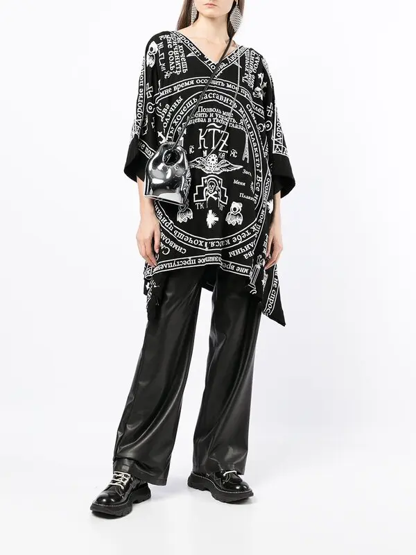 KTZ Church Print Kaftan Shirt