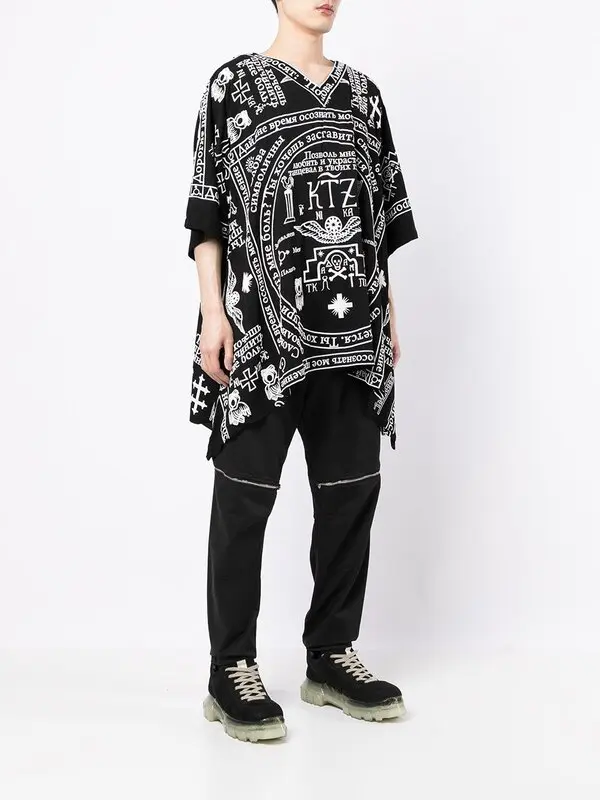 KTZ Church Print Kaftan Shirt