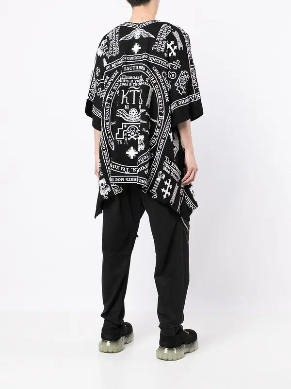 KTZ Church Print Kaftan Shirt