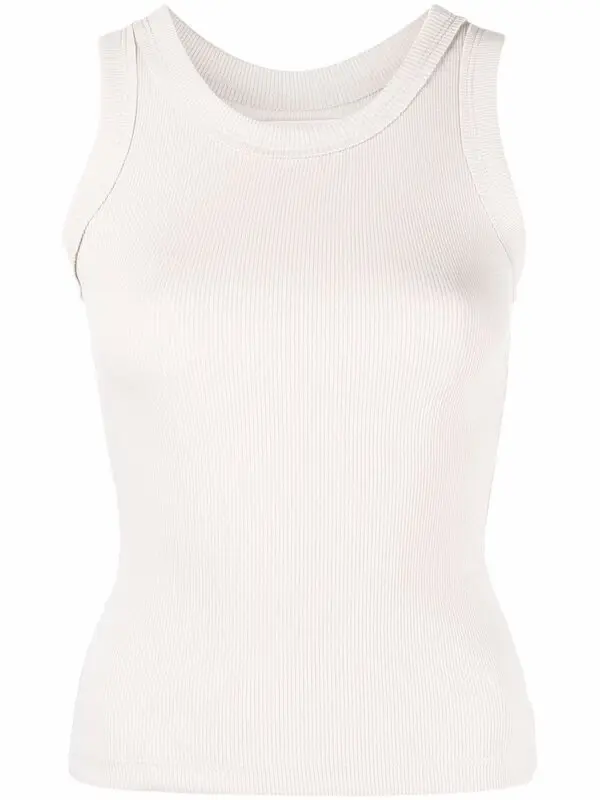 STYLAND Ribbed Slim-cut Vest - Grey