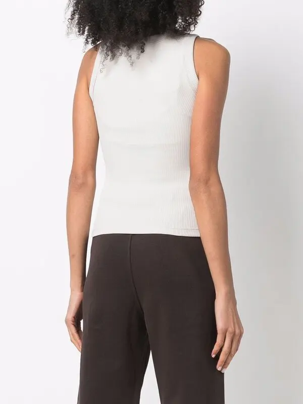 STYLAND Ribbed Slim-cut Vest - Grey