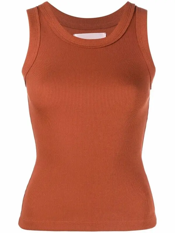 STYLAND Fine-ribbed Vest Top - Orange